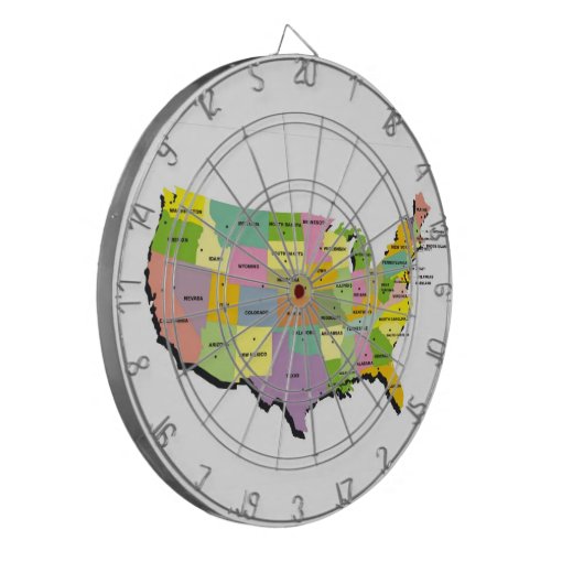 united states america country map dart board | Zazzle
