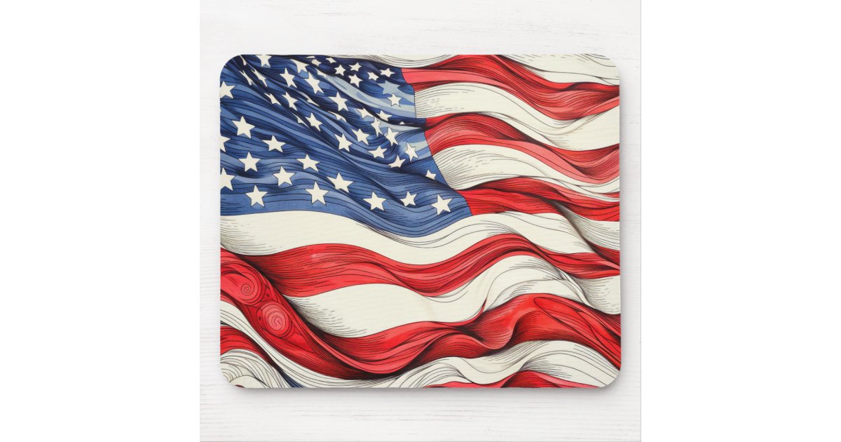 United States American Flag Mouse Pad | Zazzle