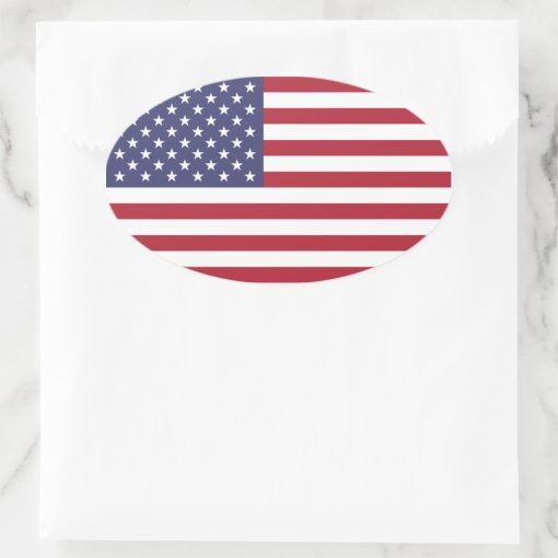United States/American Flag, USA/US Oval Sticker | Zazzle