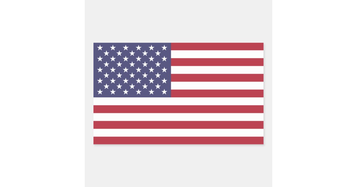 United States/American Flag, USA/US Rectangular Sticker | Zazzle