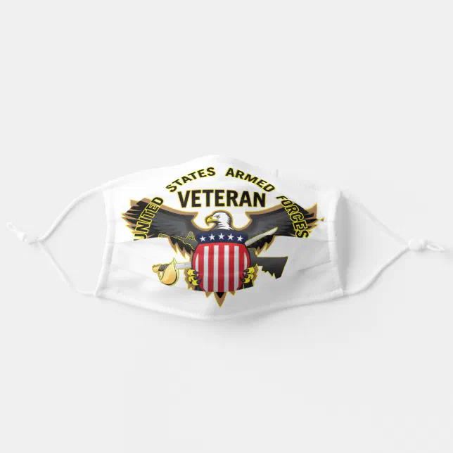 United States Armed Forces Veteran Adult Cloth Face Mask | Zazzle