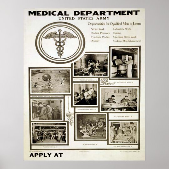 United States Army Medical Department Poster | Zazzle.com