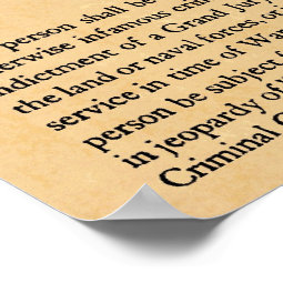 United States Bill of Rights First Ten Amendments Poster | Zazzle