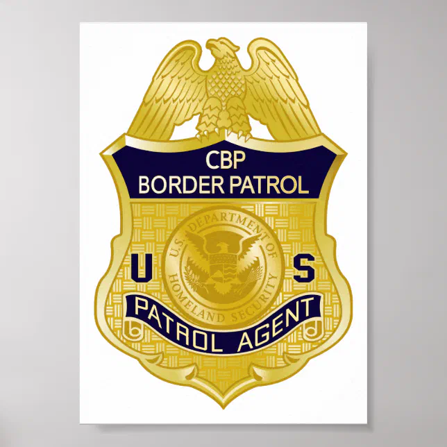 United States Border Patrol Badge Immigration Poster | Zazzle
