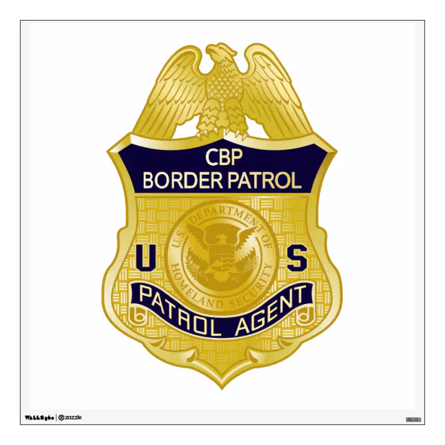 United States Border Patrol Badge Immigration Wall Decal | Zazzle