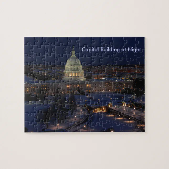 United States Capitol Building at Night Jigsaw Puzzle | Zazzle