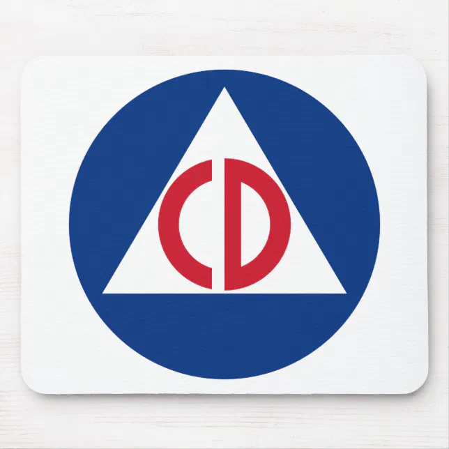 United States Civil Defense Logo Vintage Symbol Mouse Pad | Zazzle