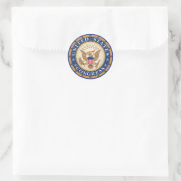 United States Congress Classic Round Sticker | Zazzle
