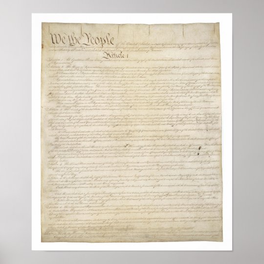 United States Constitution History Classroom Poster | Zazzle.com