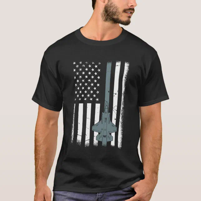 United States F35 Fighter Jet American Flag T-Shirt | Zazzle