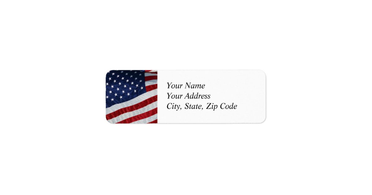 United States Flag Address Label | Zazzle