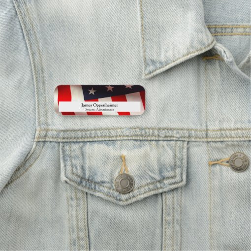 United States flag closeup Name Tag | Zazzle