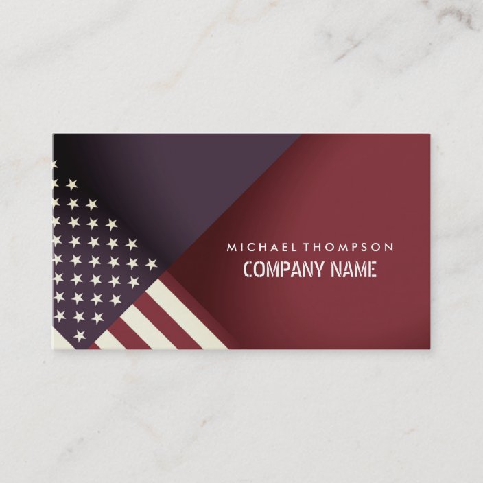 United States Flag Design Business Card | Zazzle.com