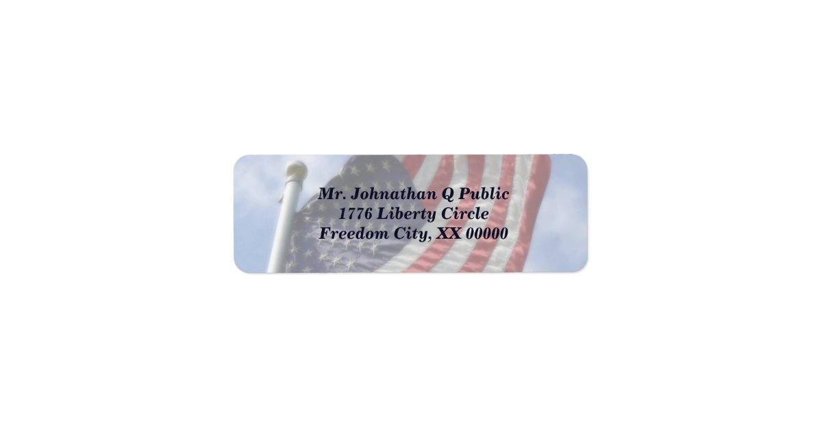 United States Flag Flying Label | Zazzle