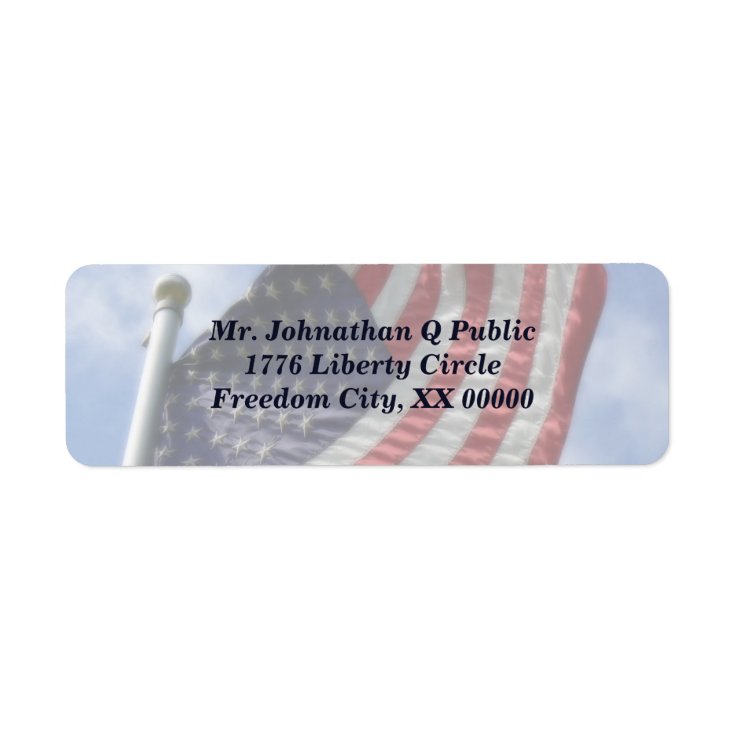 United States Flag Flying Label | Zazzle
