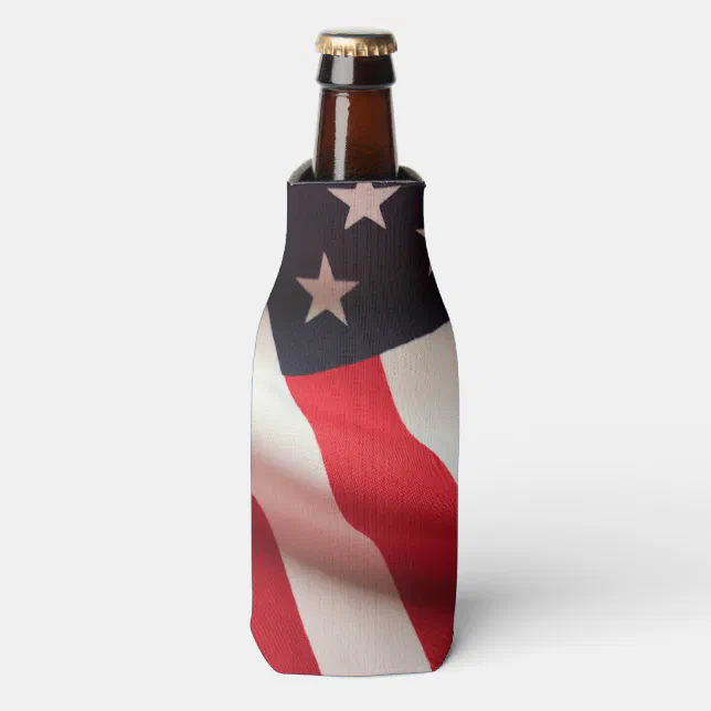 United States flag vertical Bottle Cooler | Zazzle