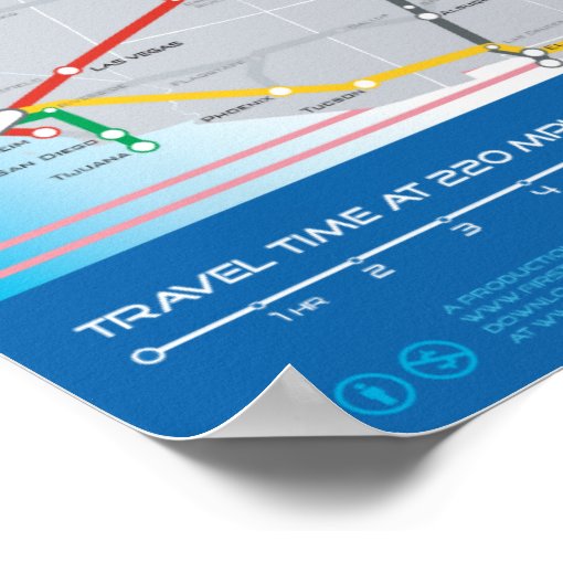 United States High Speed Rail System Map v1.01 Poster | Zazzle