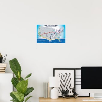 United States High Speed Rail System Map v1.01 Poster | Zazzle