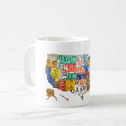United States License Plate Map Mug | Zazzle