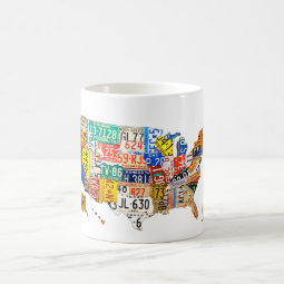 United States License Plate Map Mug | Zazzle