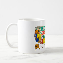 United States License Plate Map Mug | Zazzle