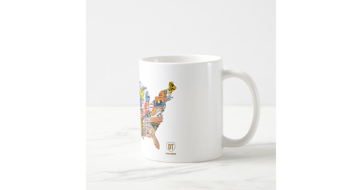 United States License Plate Map Mug | Zazzle