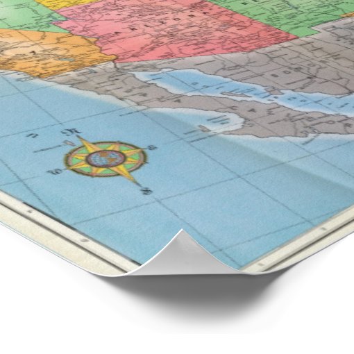 United States Map 3 Poster | Zazzle