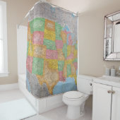United States Map 3 Shower Curtain | Zazzle