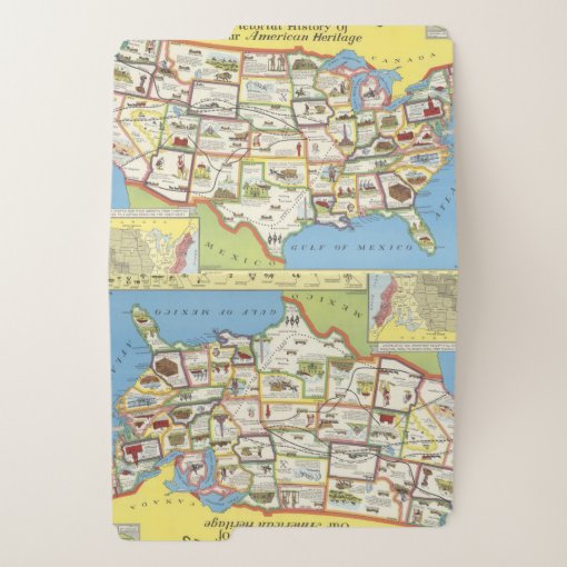United States Map - American Heritage File Folder | Zazzle