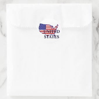 United States Map Flag Sticker | Zazzle