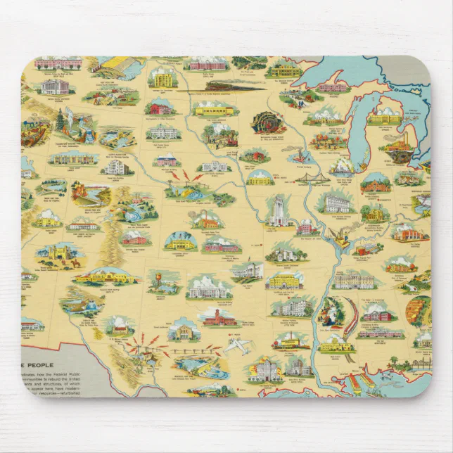 United States Map Mouse Pad | Zazzle