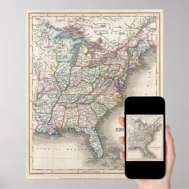 United States Map Poster | Zazzle