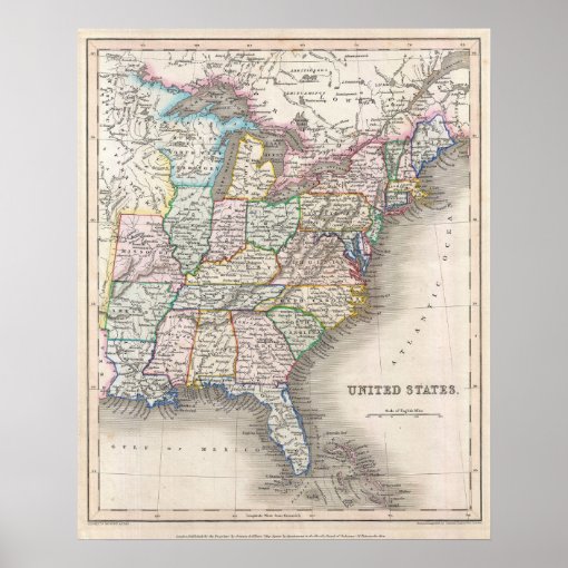 United States Map Poster | Zazzle