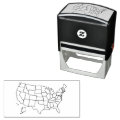 United States map with outlines of states Self-inking Stamp | Zazzle