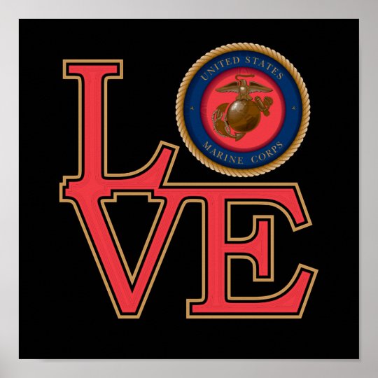 United States Marine Corps Love Poster | Zazzle.com