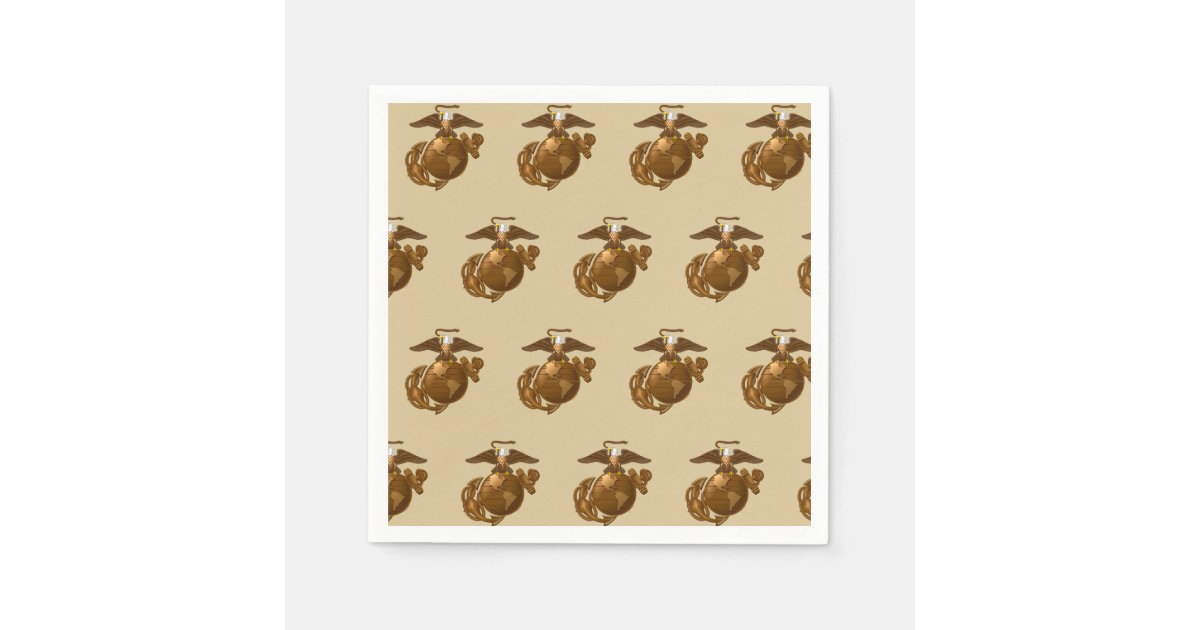 United States Marines | Full-Color EGA - Bronze Napkins | Zazzle