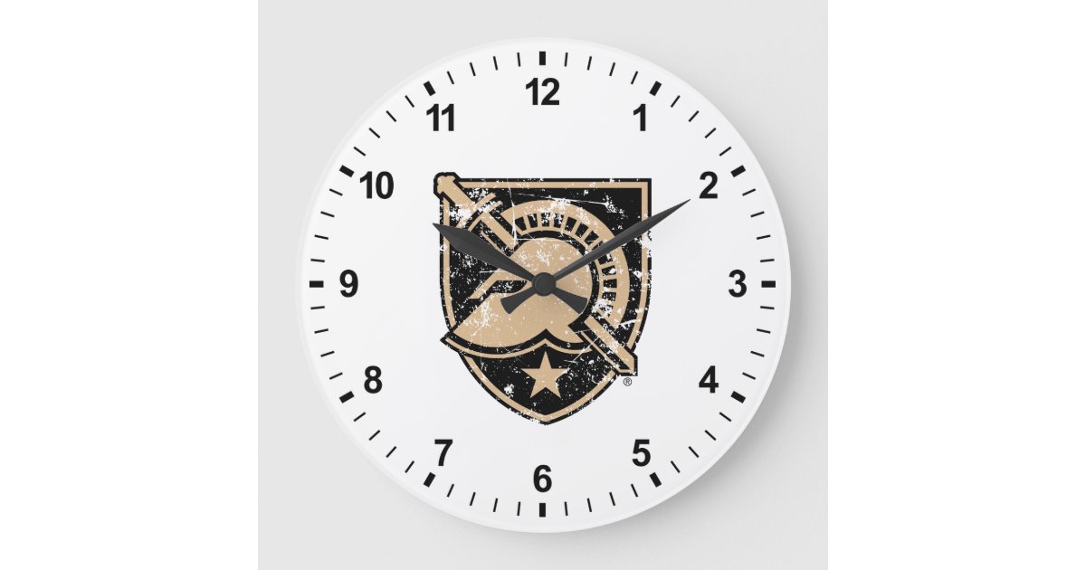 United States Military Academy Logo Distressed Large Clock | Zazzle
