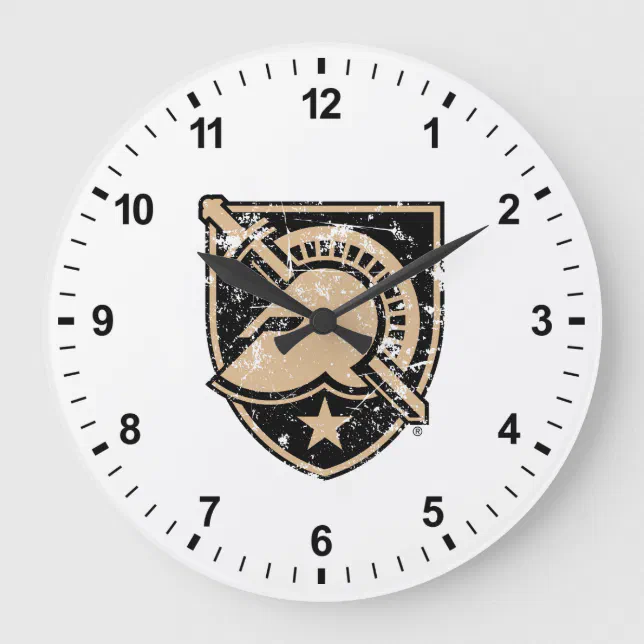 United States Military Academy Logo Distressed Large Clock | Zazzle