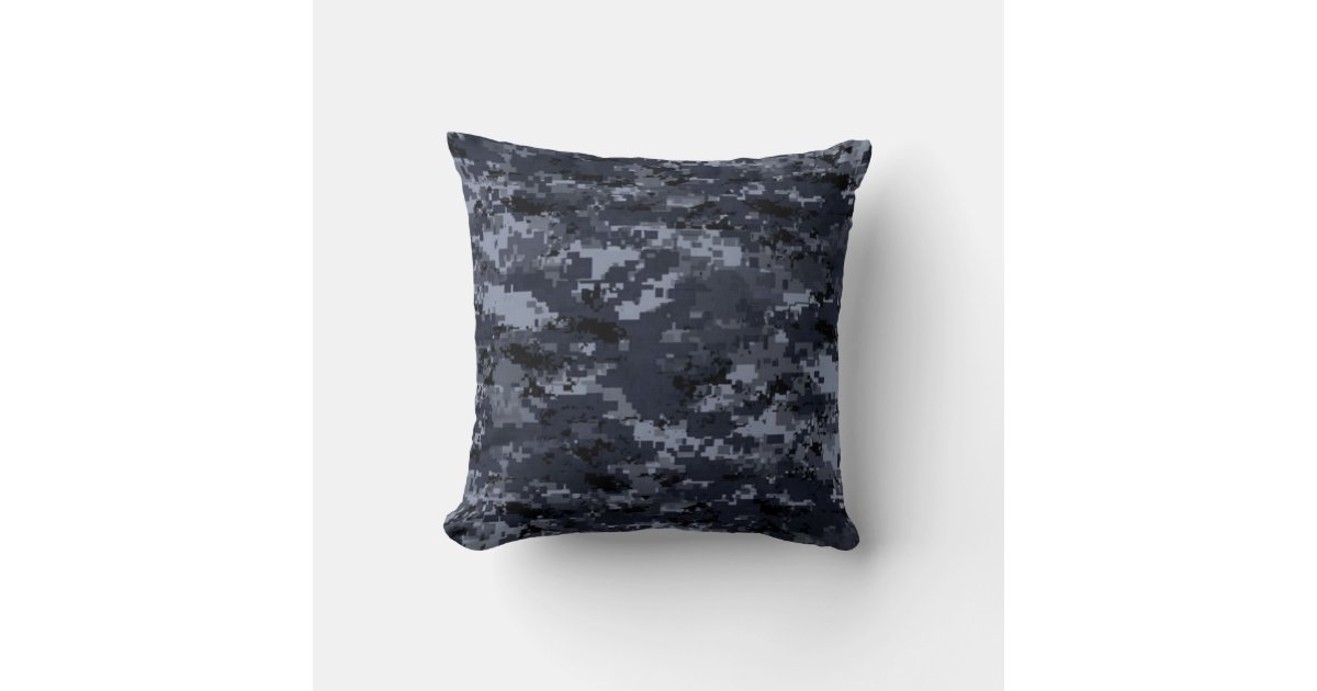 United States Military Blue Camouflage Pillow | Zazzle