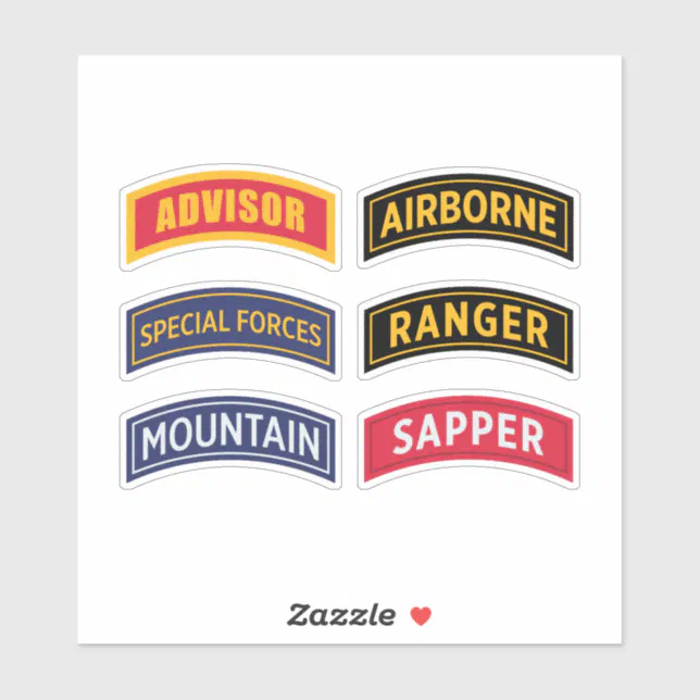 United States Military Tab (s) Sticker | Zazzle
