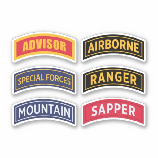 United States Military Tab (s) Sticker | Zazzle