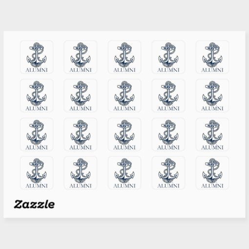 United States Naval Academy Alumni Square Sticker | Zazzle