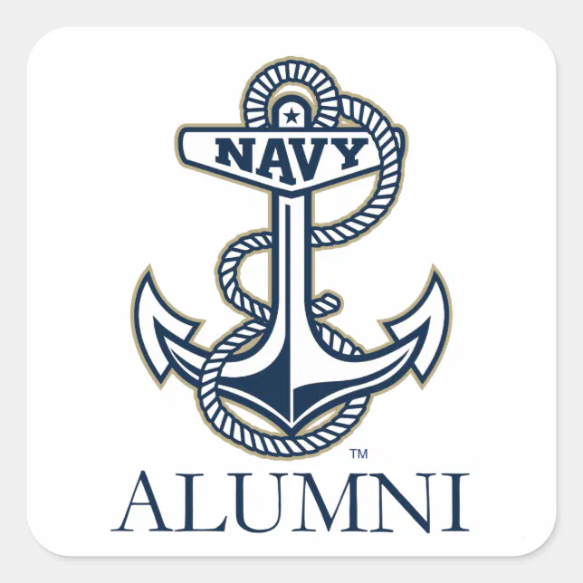 United States Naval Academy Alumni Square Sticker | Zazzle