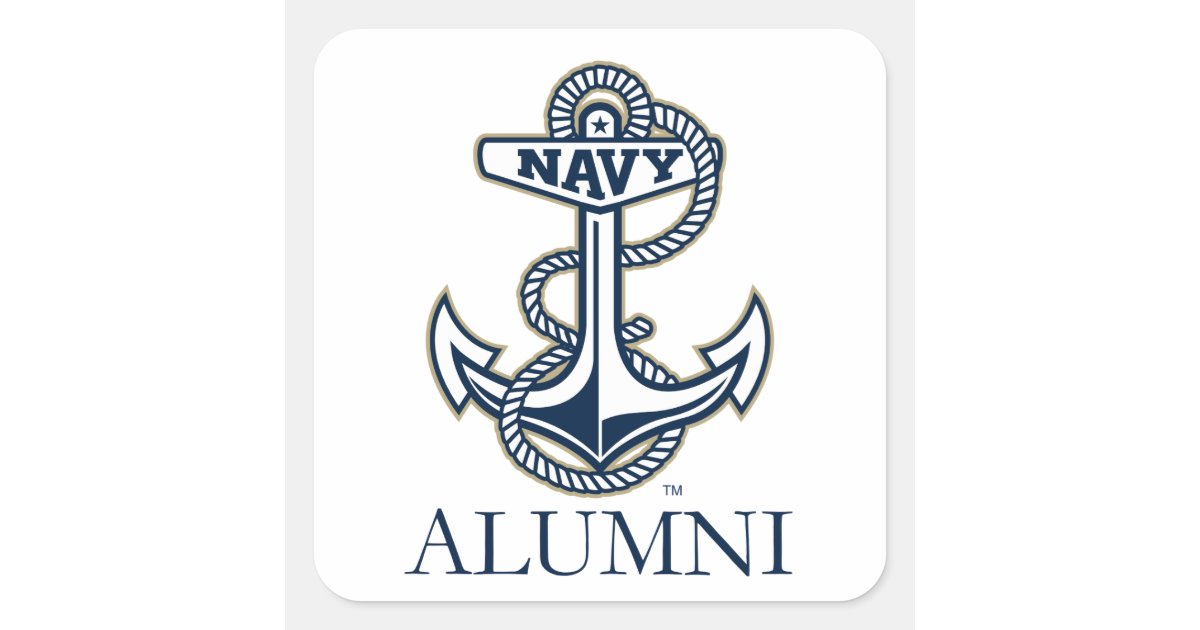United States Naval Academy Alumni Square Sticker | Zazzle