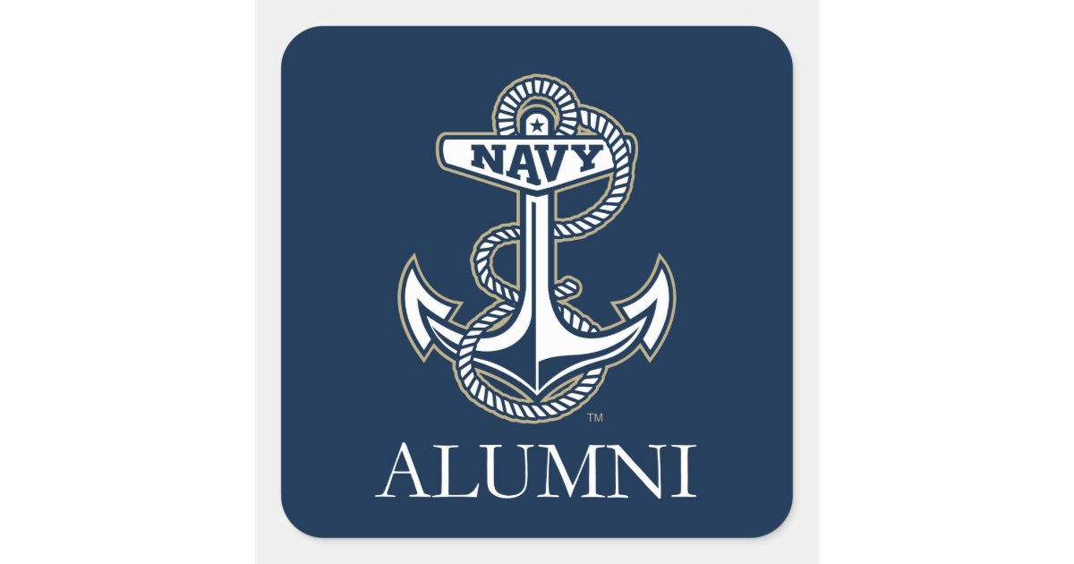 United States Naval Academy Alumni Square Sticker | Zazzle