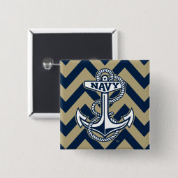United States Naval Academy Chevron Pattern Button | Zazzle