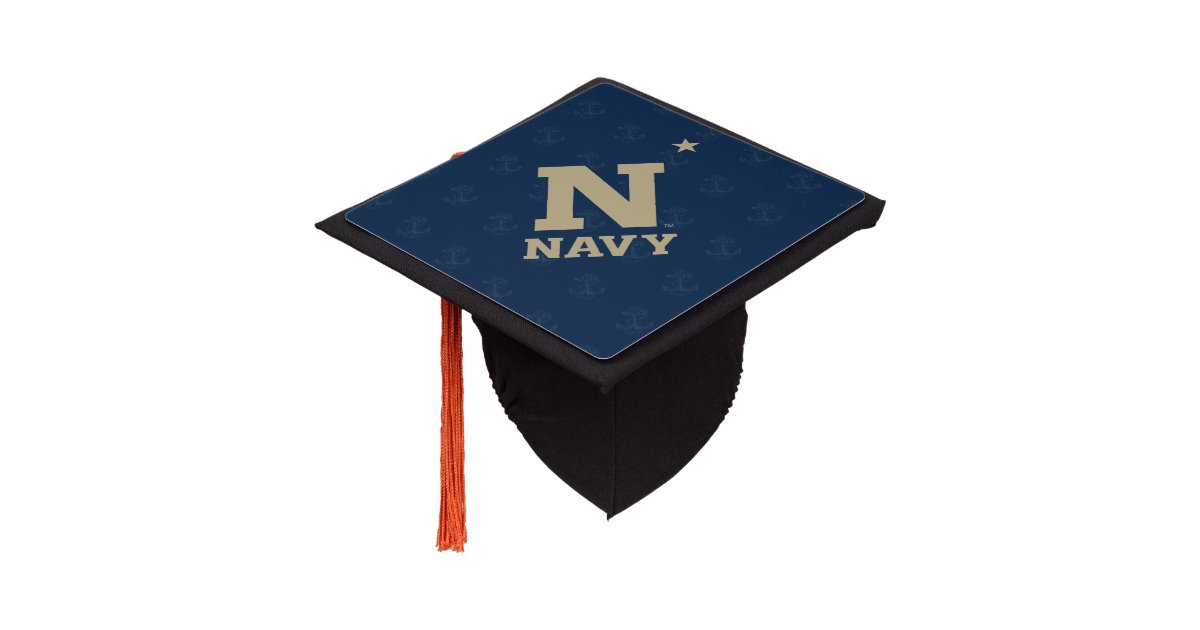 United States Naval Academy Logo Watermark Graduation Cap Topper | Zazzle