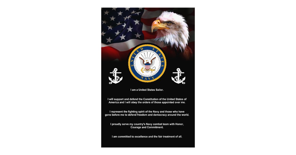 United States Navy SAILORS Creed Photo Print | Zazzle