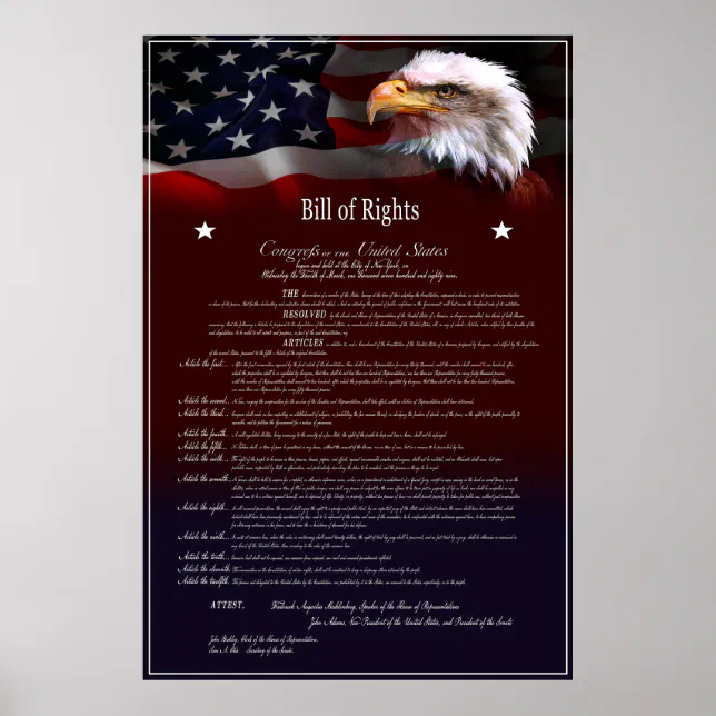United States of America BILL of Rights Poster | Zazzle