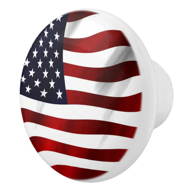 UNITED STATES OF AMERICA FLAG CERAMIC KNOB | Zazzle